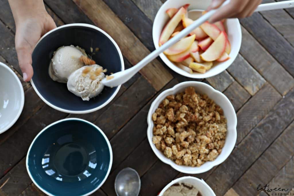 Victoria's Yearly Apple Crumble Sundaes - Between Carpools