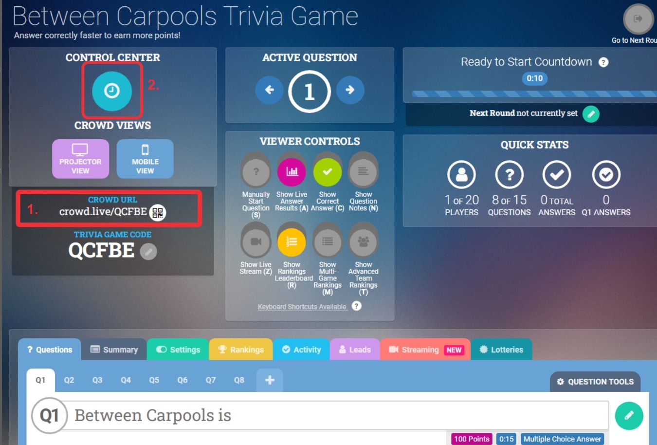 How to Play The Crowdpurr Virtual Game - Between Carpools