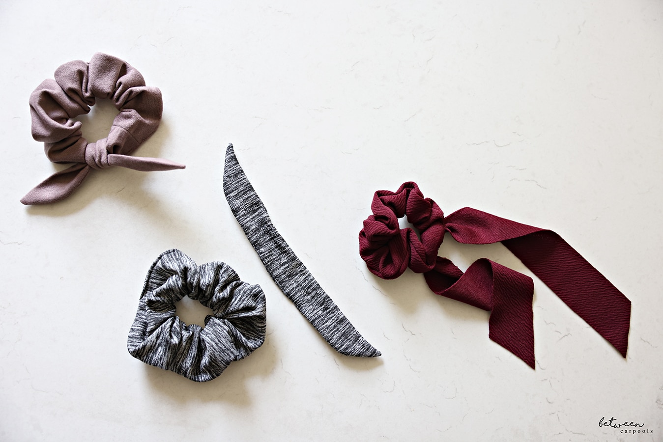 DIY: How to Make a Scrunchie with a Tie - Between Carpools