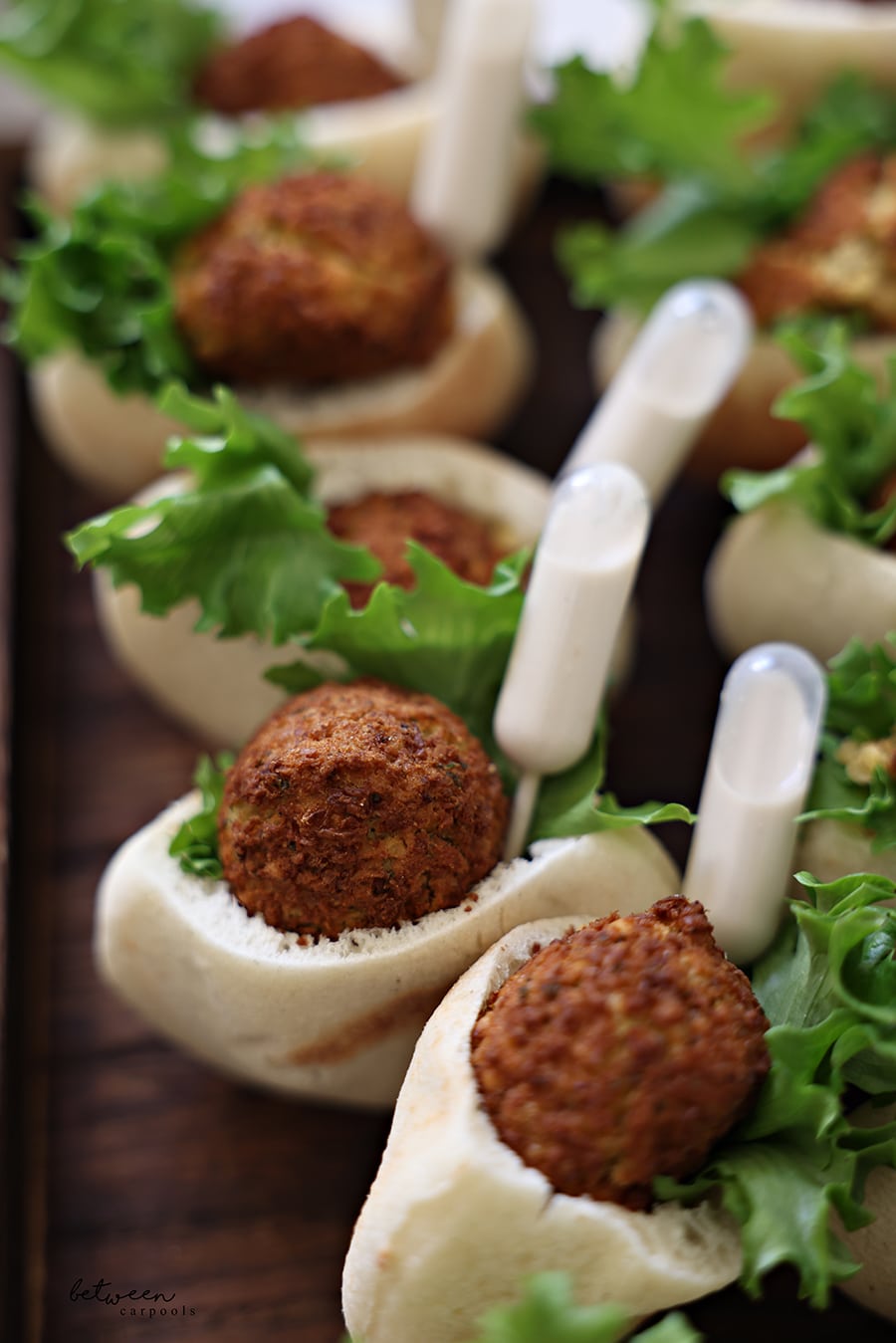 Falafel Bites with Techina Pipettes - Between Carpools
