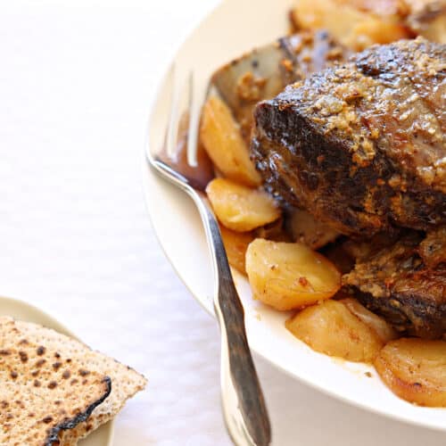 Flanken Roast Over Potatoes - Between Carpools