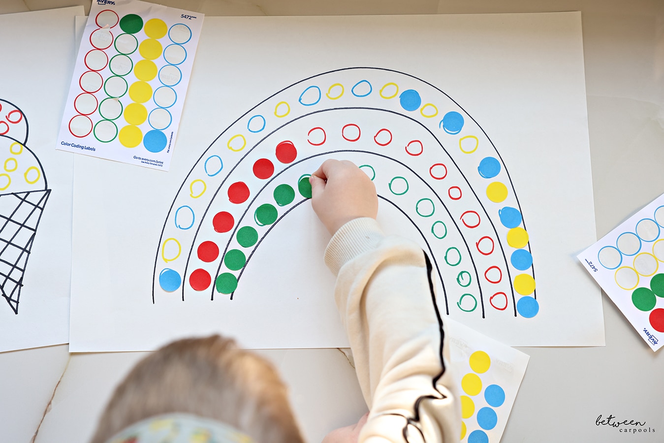 The Dot Sticker Activity for Toddlers - Between Carpools